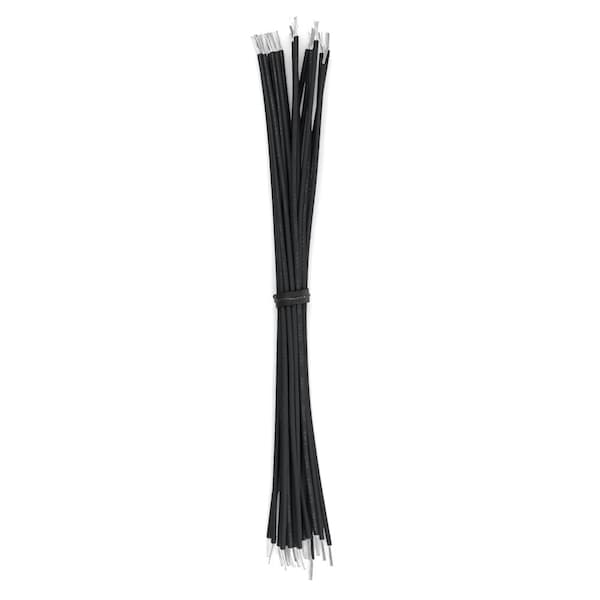 Remington Industries Wire Lead, 22 AWG, Solid, Black, 12 in 250 PK CS22UL1007SLDBLA-12-250 | Zoro